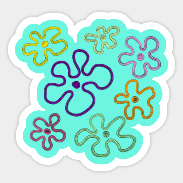 Bikini Bottom Flower Clouds Bikini Bottom Sticker Teepublic